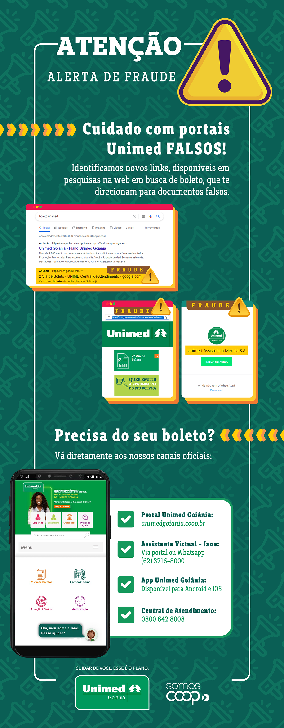 Alerta de fraude em boletos